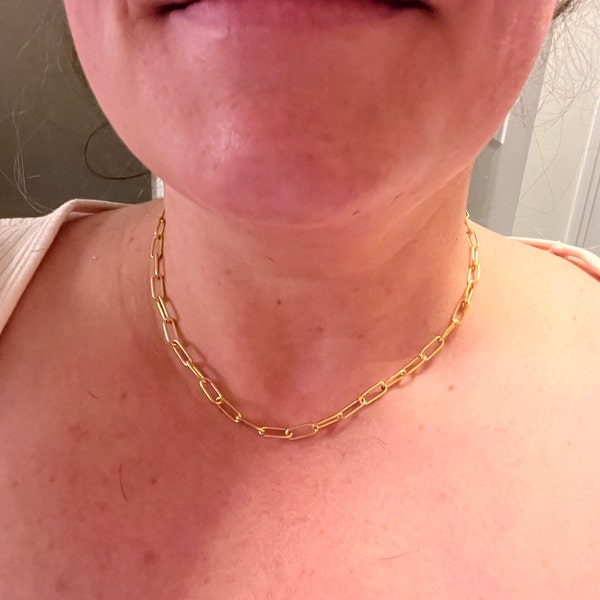 Perfect Layering Link Necklace With Toggle Clasp • Minimalist Necklace ...