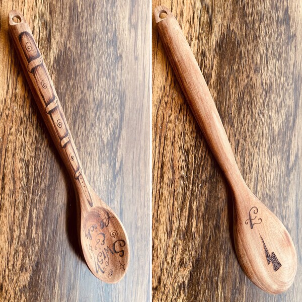 Kitchen Wizard Wooden Spoon Harry Potter Inspired Kitchen Decor Gift ...