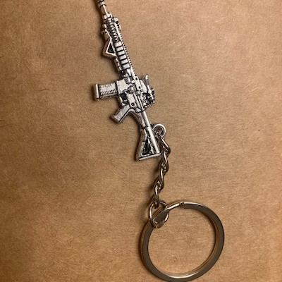 AR15 Rifle Keychain, M4 Carbine Rifle Keychain, Assault Rifle Keychain ...