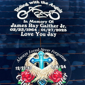 In Memory of Personalized Vinyl Decal Cardinal Theme Always Loved Never ...