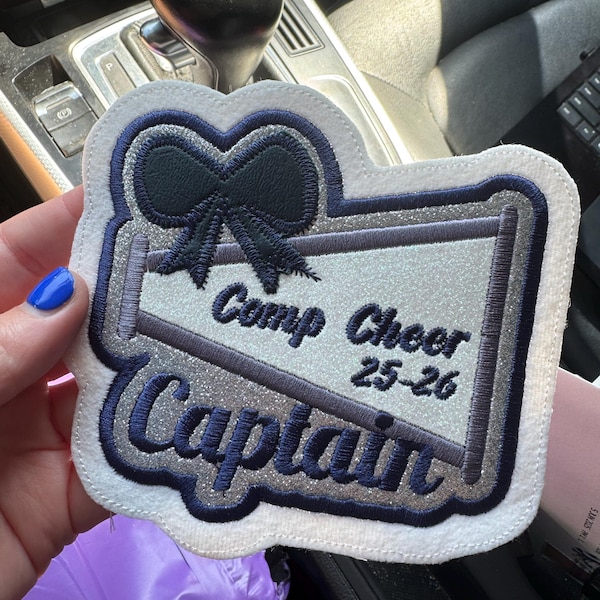Cheerleading Letterman Jacket Patch | Megaphone Letterman Jacket Patch | Personalized ...