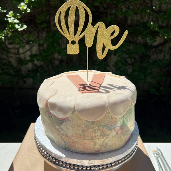 Vintage World Map Edible Cake Wrap or Pinwheel and Congrats Cake ...