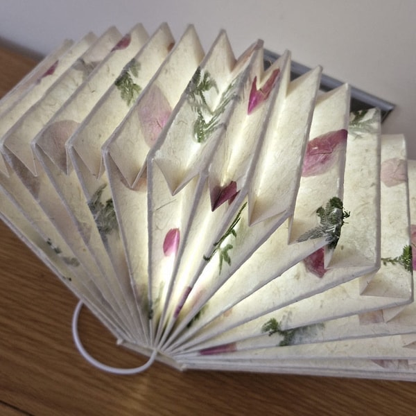 Handmade Paper Flower Lamp for Unique Home Decor, Night Light Floral ...