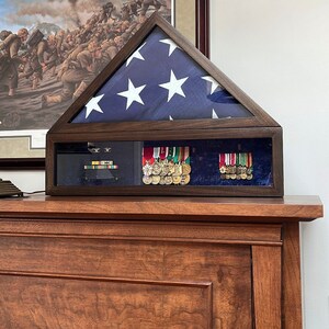 Retirement Flag Display Case W/ Etched Military Seal - Etsy