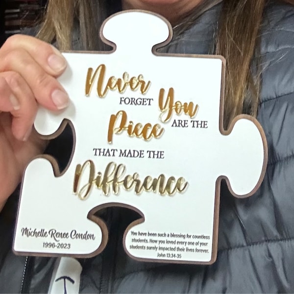 Personalized Retirement Puzzle Piece Gift: Engraved Farewell Present - Etsy