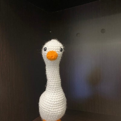PATTERN ONLY Crochet Desk Goose PDF Pattern, Bonus: Rain Hat and Poncho ...