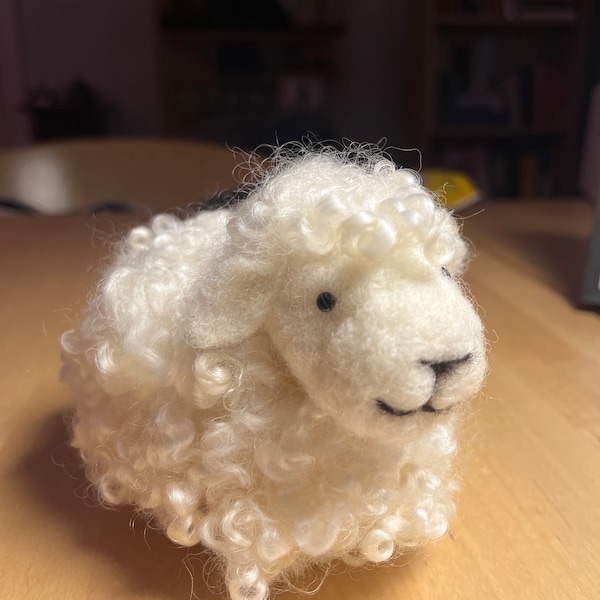 Sheep Needle Felting Kit for Beginners - DIY Wool Craft Kit - Perfect ...