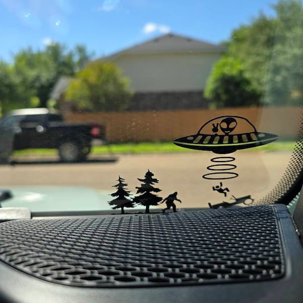 Jeeper Windshield Decal Alien Abduction/ufo Jeeper Sticker /wrangler ...
