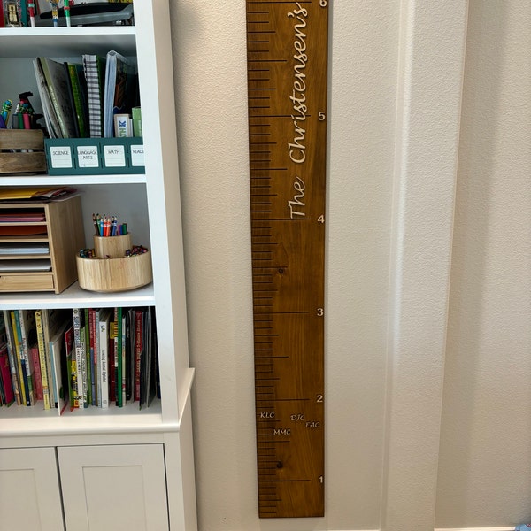 Personalized Wooden Growth Chart Wooden Growth Ruler Wood Growth Chart ...
