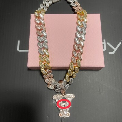 Custom Pendants Necklace With Icy Drip - Etsy