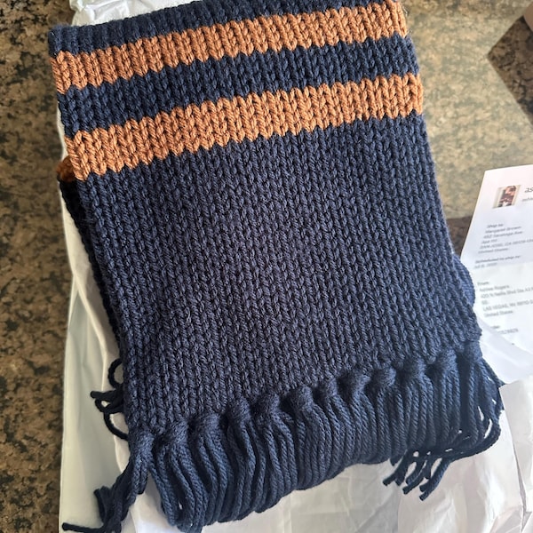 Deku All-might Style Scarf Version 2 Acrylic Handmade Knit Red Yellow ...