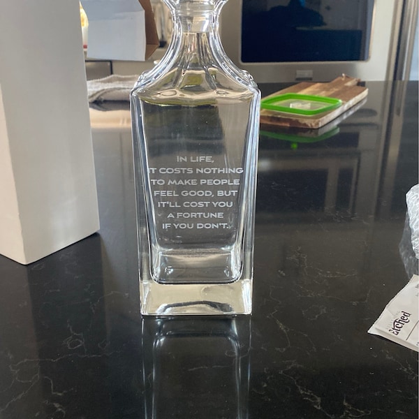 Custom Engraved Decanter Set - Logo or Personalized Text on Whiskey ...