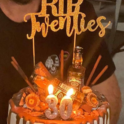 Cake Topper Birthday RIP Twenties 20colours NEXT DAY - Etsy Australia