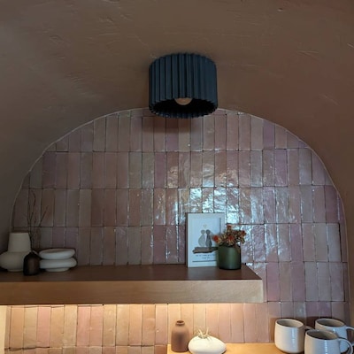 Large Scalloped Montebello Pendant Light Fixture Bone - Etsy