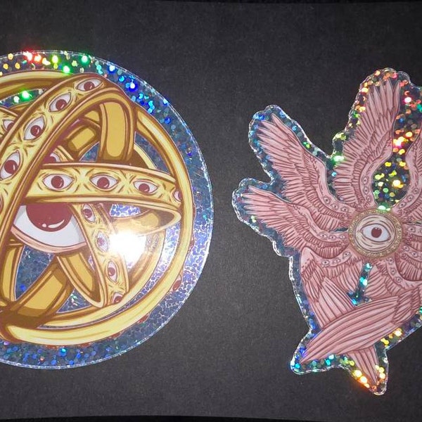 Biblically Accurate Angel Seraphim, Holographic Glitter Sticker - Etsy