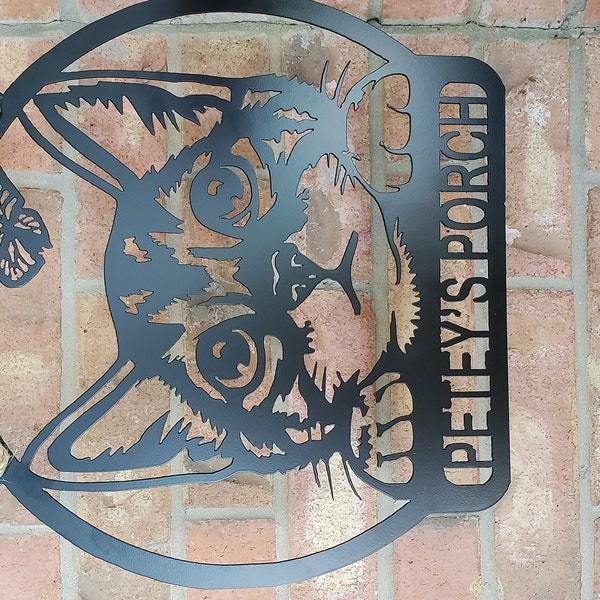 Personalized Metal Cat Sign: Custom Name, Address, or Memorial Stake - Etsy