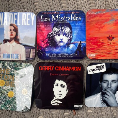 Your Favorite Album Cover Made Into a Wooden Coasters - Etsy UK