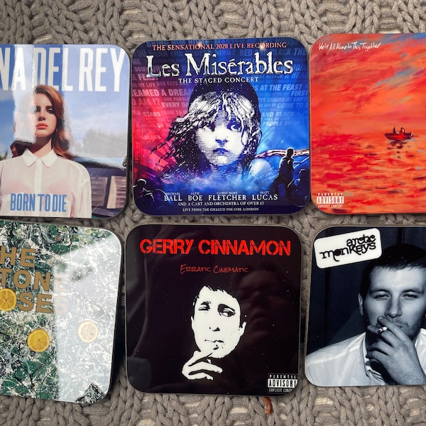 Your Favorite Album Cover Made Into a Wooden Coasters - Etsy UK