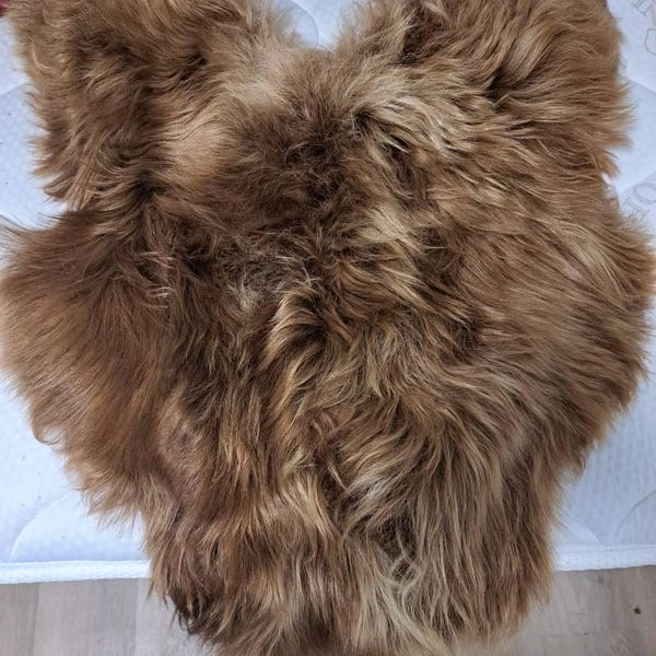 Viking Cloak From Brown Icelandic Sheep Fur Without Closing. Larp ...