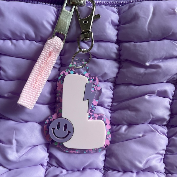 Backpack Name Tag, Letter Charm, Back to School, Sports Bag Tag, Custom ...
