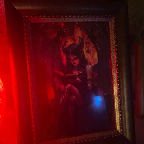 Celtic Goddess Brigid With Sacred Flames Art Print, Mystical Fire Deity ...