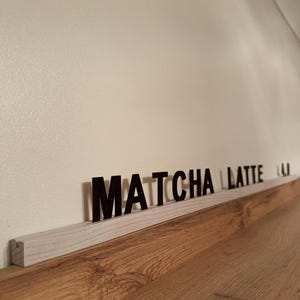Wall Mounted Menu Rails With Changeable Letters, Wood Wall Menu Board ...