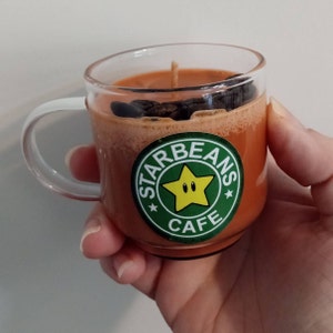 MARIO Starbeans Cafe Inspired 4oz Soy Candle Champorado / - Etsy
