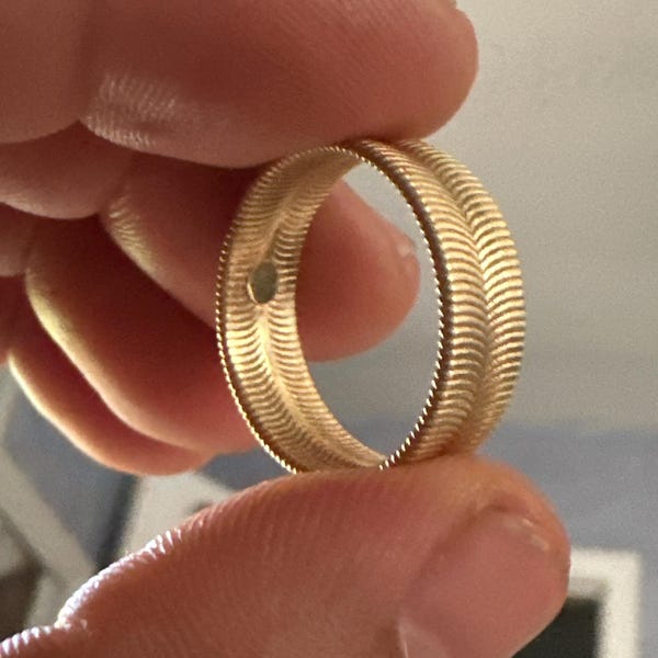 18K Solid Gold Men Wedding Ring - Etsy
