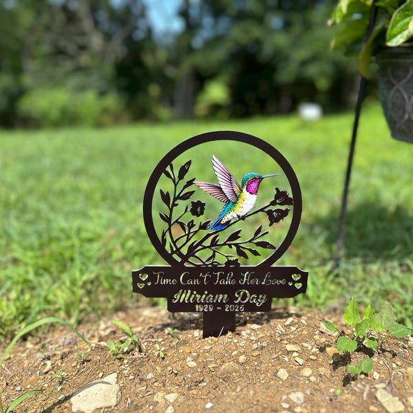 Custom Memorial Tree Plaque With Stake, Personalized Sturdy Metal ...