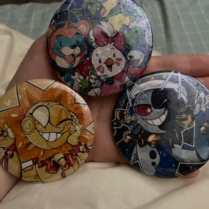 FNAF SB Large Holographic Badges - Etsy