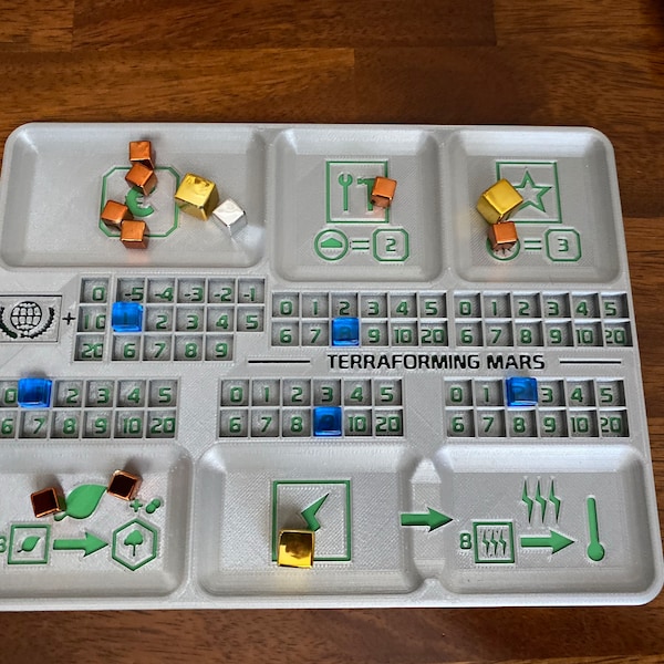 Terraforming Mars Player Boards 3D Printed, High Quality, PLA, .07mm ...