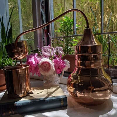 Small Distiller, Pure Copper Alembic, Essential Oil Distiller, Hydrosol ...