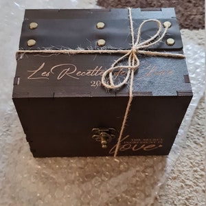 Custom Recipe Box With Cards the Secret Ingredient is Love Wedding Gift ...