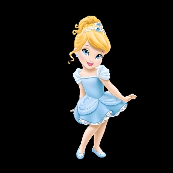 Baby Princess Png, Princess Png Cricut Files, Baby Cinderella Png, Baby ...
