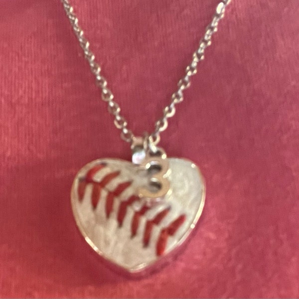 Authentic Baseball Necklace With Seams - Real Baseball Jewelry - Silver ...