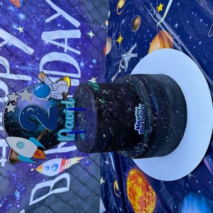 Topper de pastel espacial, fiesta de cumpleaños espacial, decoración de ...