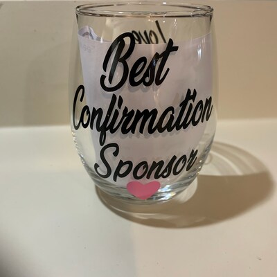 Confirmation Sponsor Wine Glass. Confirmation Sponsor Gift ...