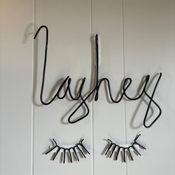 Lashes Wire Word Sign With Lashes | Large Wire Sign | Wire Words | Lash ...
