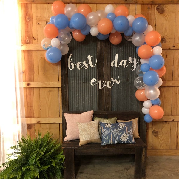 Best Day Ever Banner, Wedding Banner, Gold Glitter Party Decorations ...