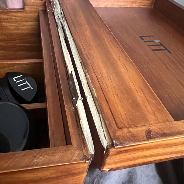 Litt Premium Quality Wooden Stash Box With 3 Compartments - Portable ...