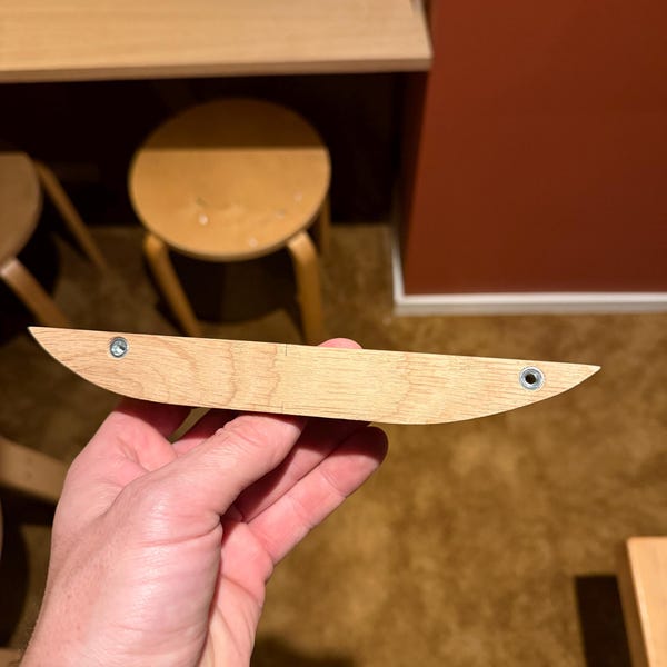 Rounded Long Wood Pulls Oak Handles Simple Kitchen Hardware Dresser ...