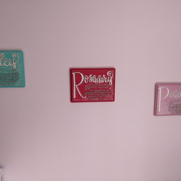 Hand-painted Name Meaning Sign/scripture/child's Personalized Name Sign ...