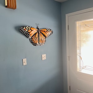 PAINTED BUTTERFLY Metal Wall Art Butterfly Metal Art 14 X - Etsy