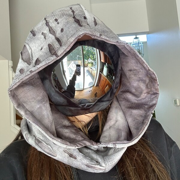 Hood Light Grey Tie Dye Light Fabric Hood Lining Hood Desert Festival ...