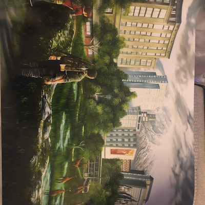 Red Rocket Art Print Sunset Post-apocalyptic Game - Etsy