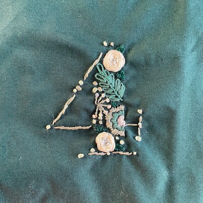 Floral Letter c Digital Embroidery Pattern & Guide - Etsy