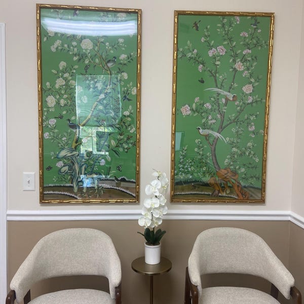 Chinoiserie Handpainte Chinoiserie Wallpapercustom Wallpaper Reserved ...