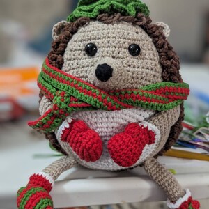 Crochet Pattern Christmas Hedgehog, Amigurumi Cute Hedgehog Pattern PDF ...