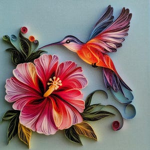 Scenic River Valley, Paper Quilling Artwork of Nature, Quilled Paper ...