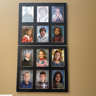 Collage Multiple Opening Picture Frame With 5 Openings 2-1/2x3-1/2 3x3 ...